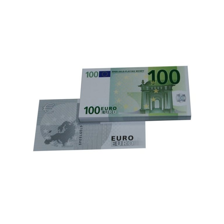 Speelgeld waarde Euro 100 - 100 briefjes per bundel.